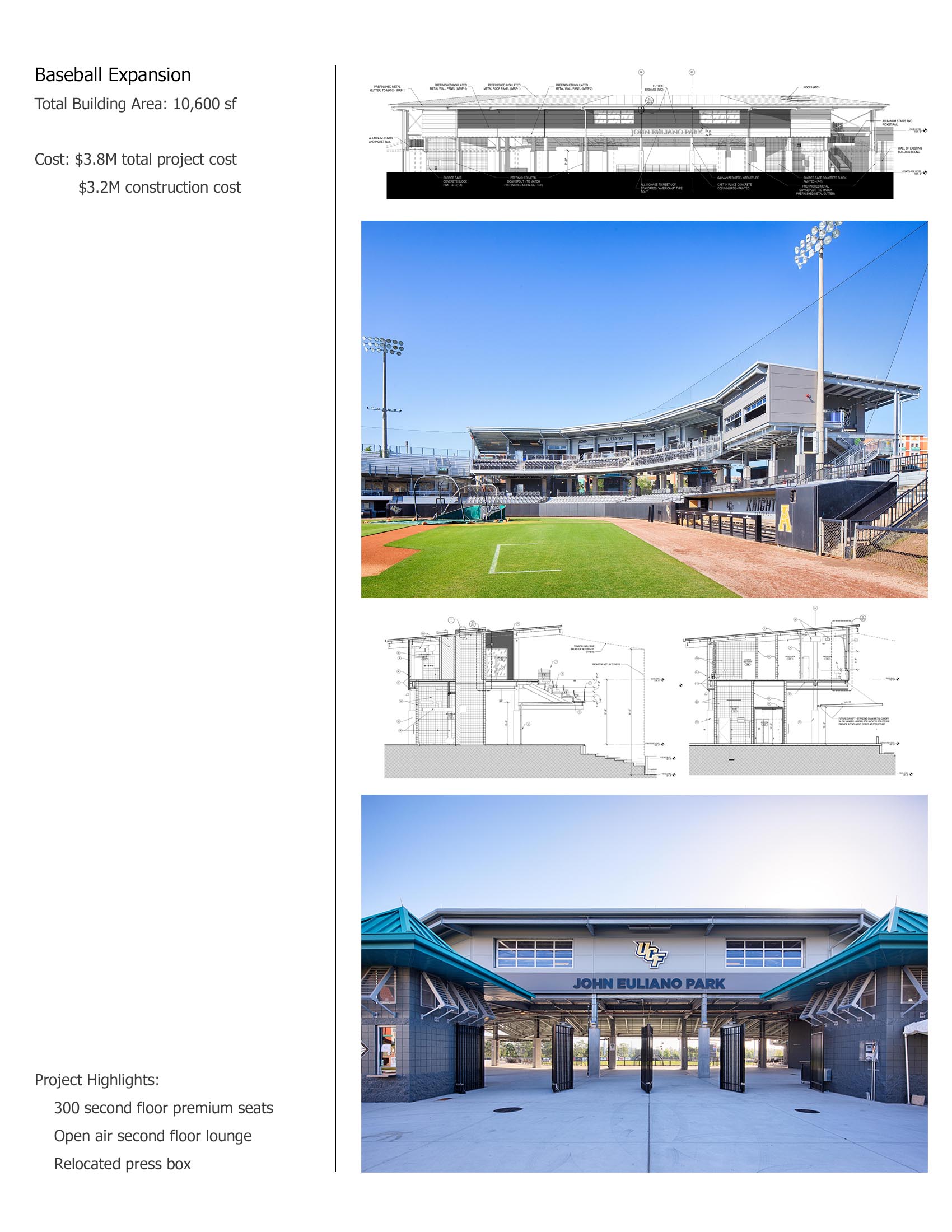 Baseball Expansion – UCF Planning, Design and Construction