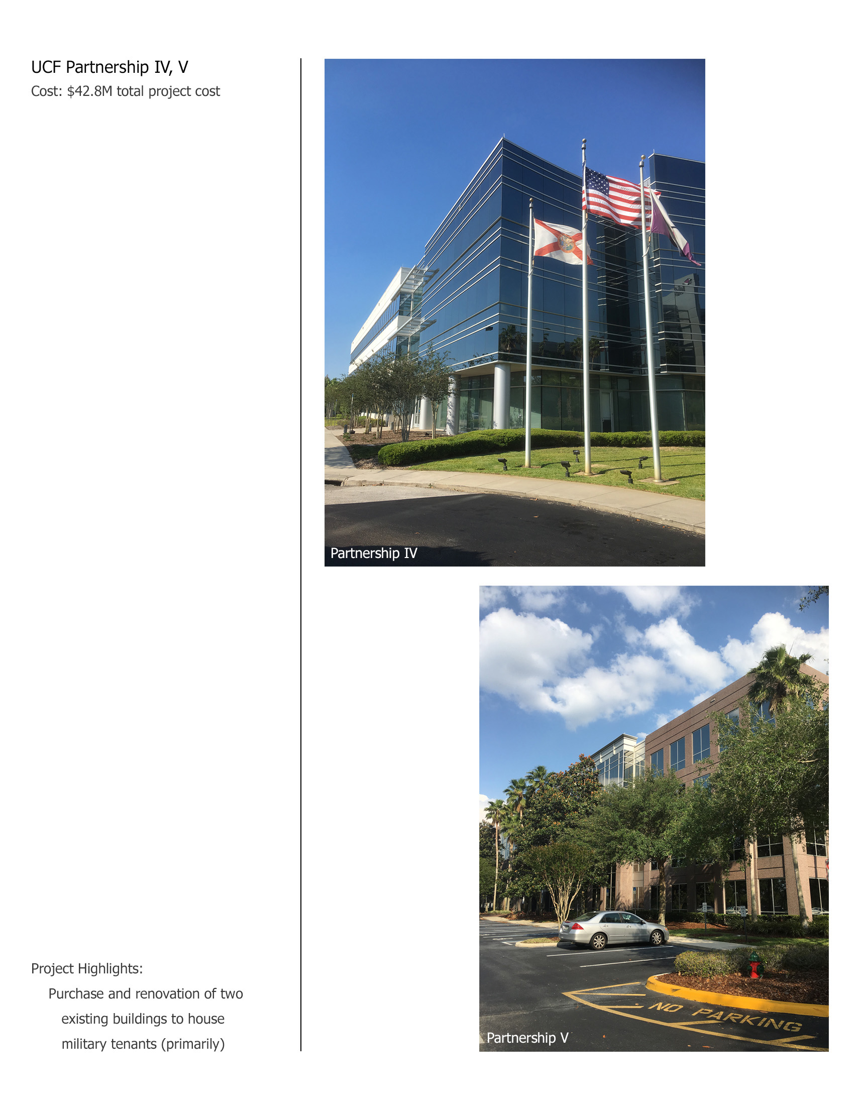 Partnership IV, V – UCF Planning, Design and Construction