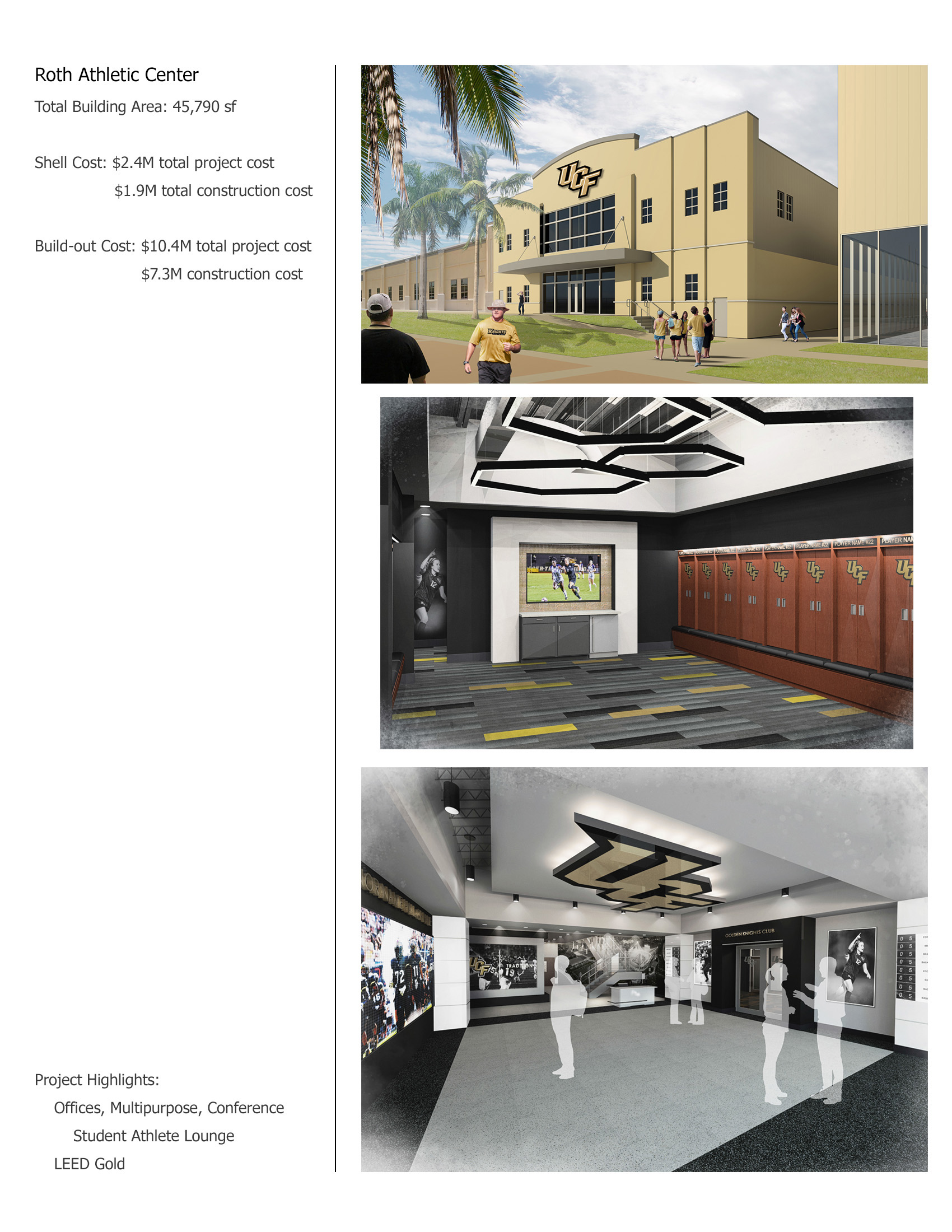Roth Athletic Center – UCF Planning, Design and Construction